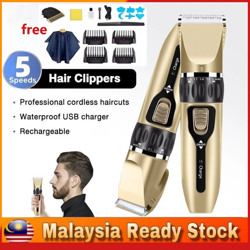 5 speeds professional hair clippers rechargeable Trimmer Cordless ...