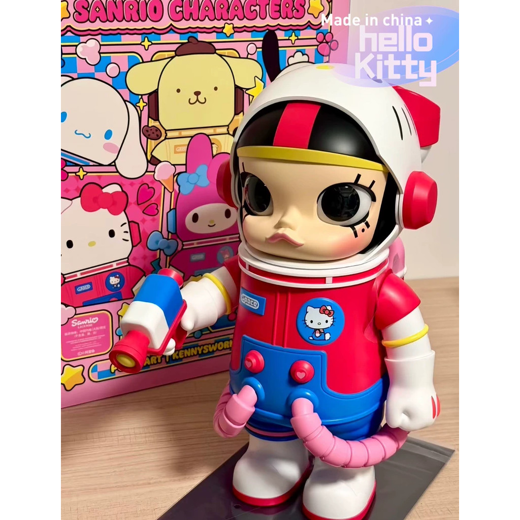 [Ready Stock] POPMART Sanrio Co-Branded Hello Kitty Cat 400% Molly Astronaut Collection Series ...