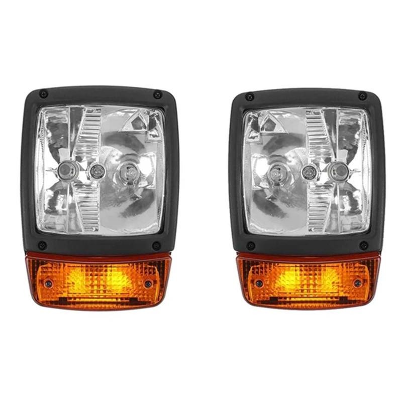 Left&Right Excavator For JCB Front LED Headlight Turn Signallamp ...