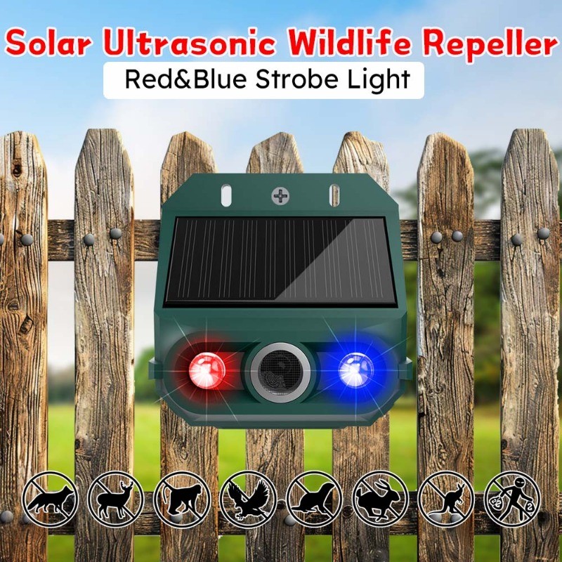 New Farm Solar Wildlife Ultrasound Repeller Auto ON/OFF Outdoor ...