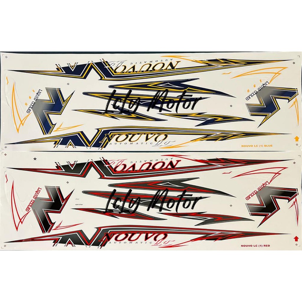 Yamaha Nouvo Lc (1) Body Cover Sticker Stripe | Shopee Malaysia