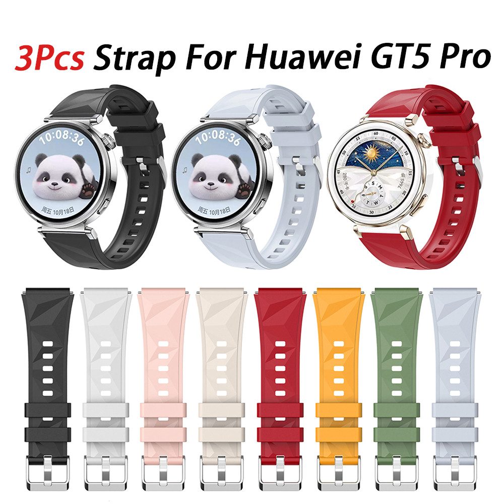 3Pcs Silicone Strap for Huawei Watch GT5 Pro 46mm Sport WristStrap ...