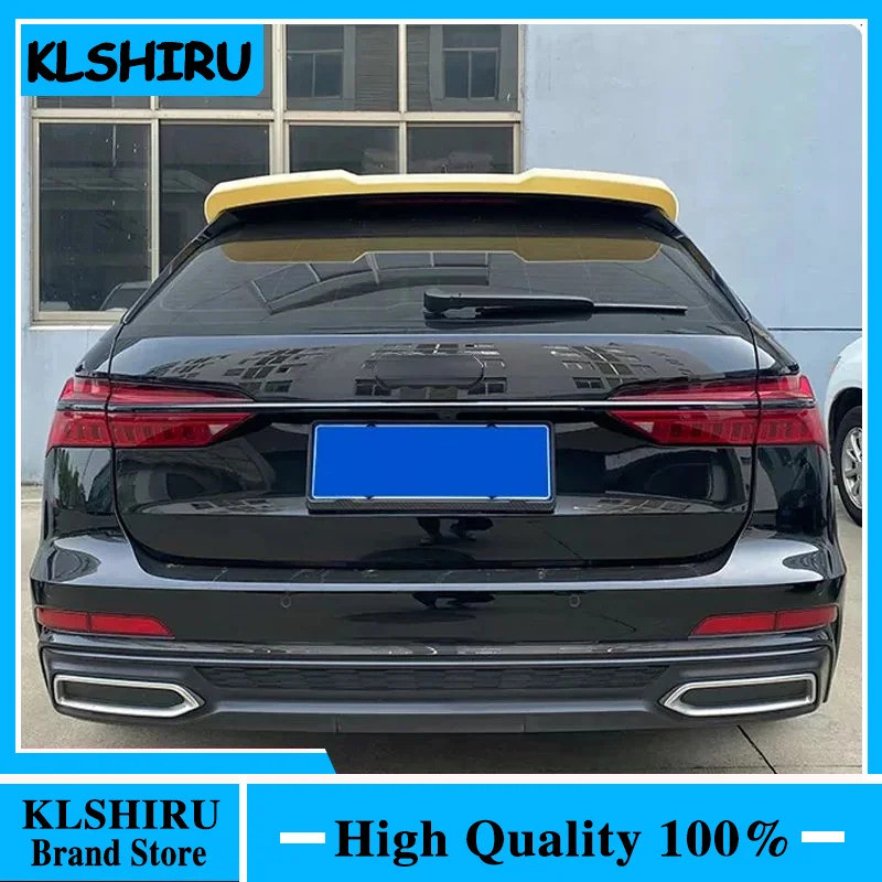 For NEW Audi A6 Avant C8 2019-2022 A6 Allroad Spoiler ABS Car Trunk Lip Wings Tail Spoiler A6 ...