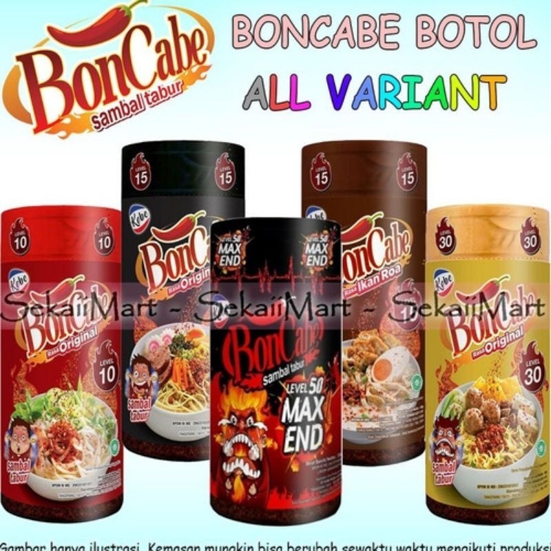 Bon Cabe Sambal tabur kemasan Botol. | Shopee Malaysia