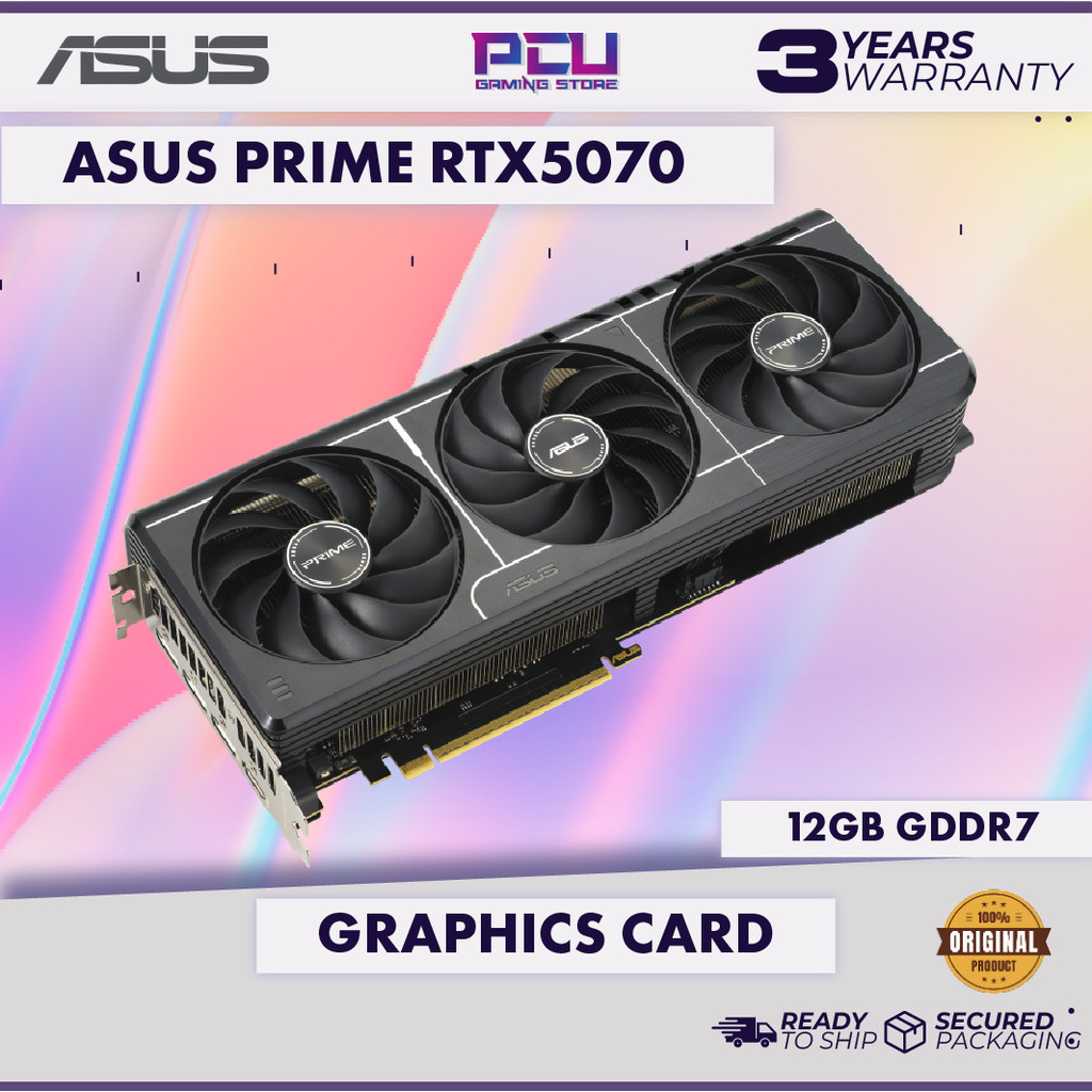ASUS GEFORCE RTX 5070 PRIME 12GB GDDR7 VGA GRAPHIC CARD (3Y) | Shopee ...