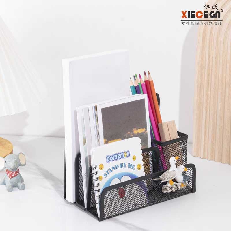 Tbph Black Metal Mesh Office Desk Organizer Set File Tray Pencil ...