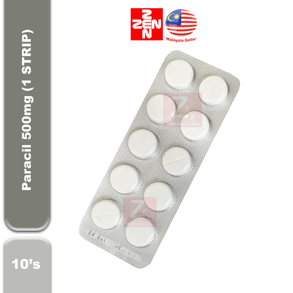Paracil 500mg (Paracetamol) 10s (1 STRIP) | Shopee Malaysia