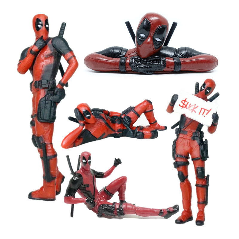 Movie Deadpool Figures Sitting Sleeping Posture X-Man Superhero Action ...