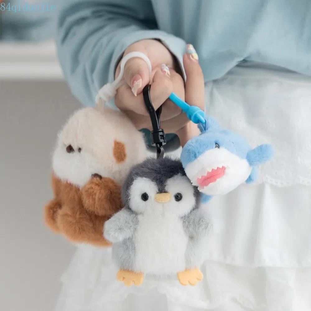 QIDUOJIE Killer Whale Plush Keyring, Sea Otter Shark Aquarium Plushies ...