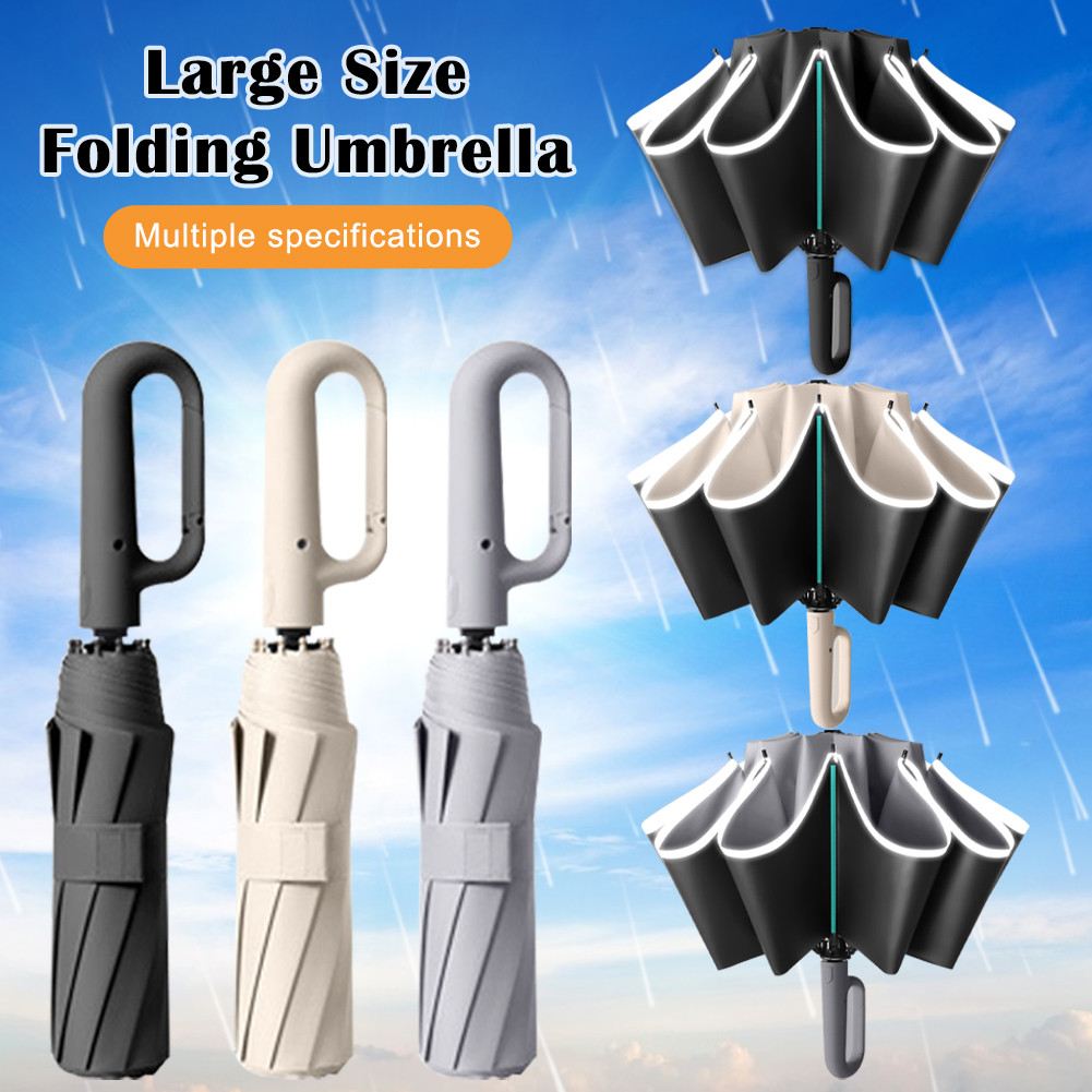 Large Size Folding Umbrella Ring Buckle Automatic Umbrella Sunshade ...