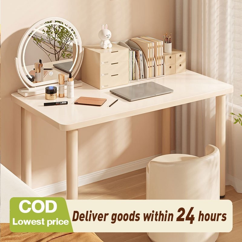 WA White Study Table/Meja Belajar/Bedroom Writing Desk/Thickened Office ...