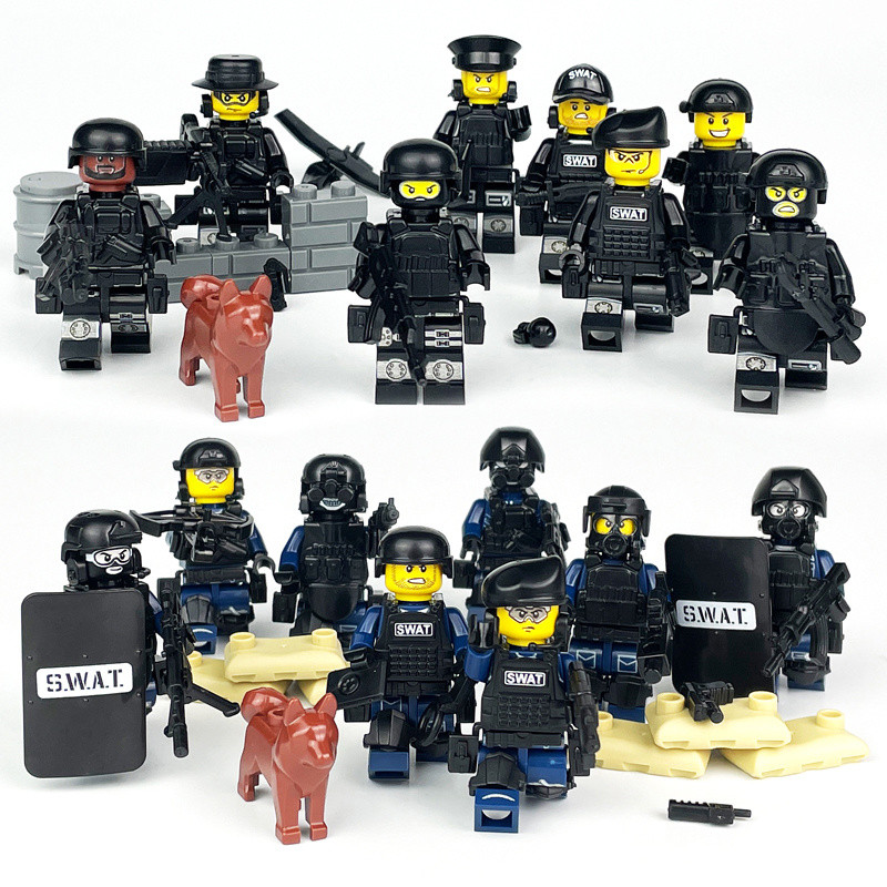 Small Particle Doll Military Anti-Terrorist SWAT Police Weapon ...