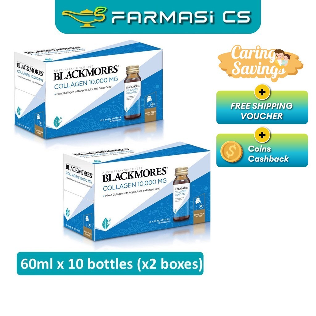 BLACKMORES Collagen 10000mg High Strength 60mL 10 Bottles x 2 Boxes ...