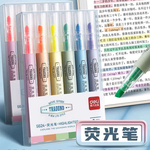 highlighter highlighter pen Pena penanda pendarfluor Deli, pelajar ...