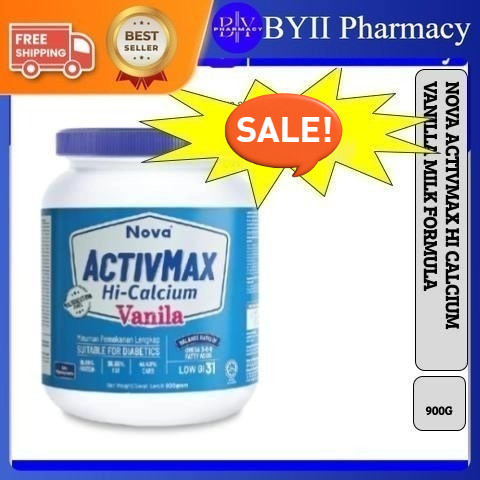 NOVA ACTIVMAX HI CALCIUM MILK POWDER VANILLA 900G | Shopee Malaysia