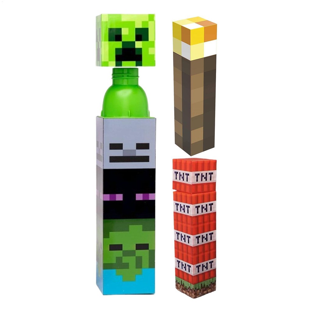 Minecraft Water Bottle 650ml Game Drinking Cup Collectible Model ...