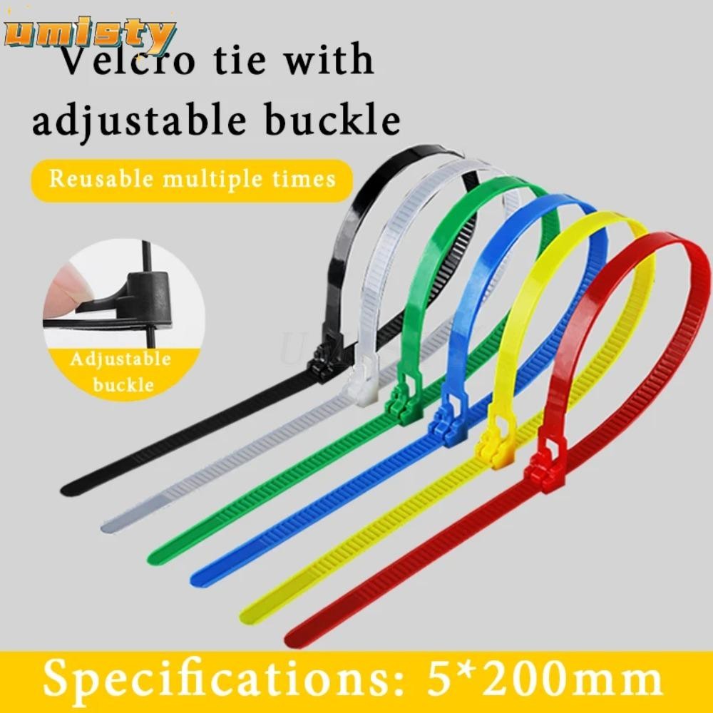 UMISTY 50pcs Cable Zip Tie, 5*200 Loose Slipknot Nylon Straps Ties ...