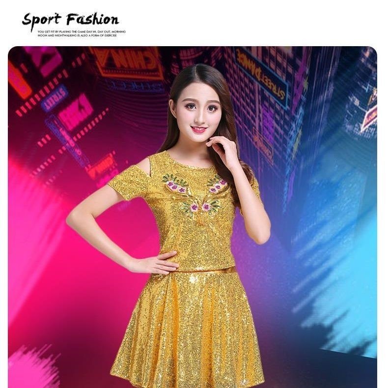 New Style Square Dance Costume Set Jazz Dance Costume Student ...