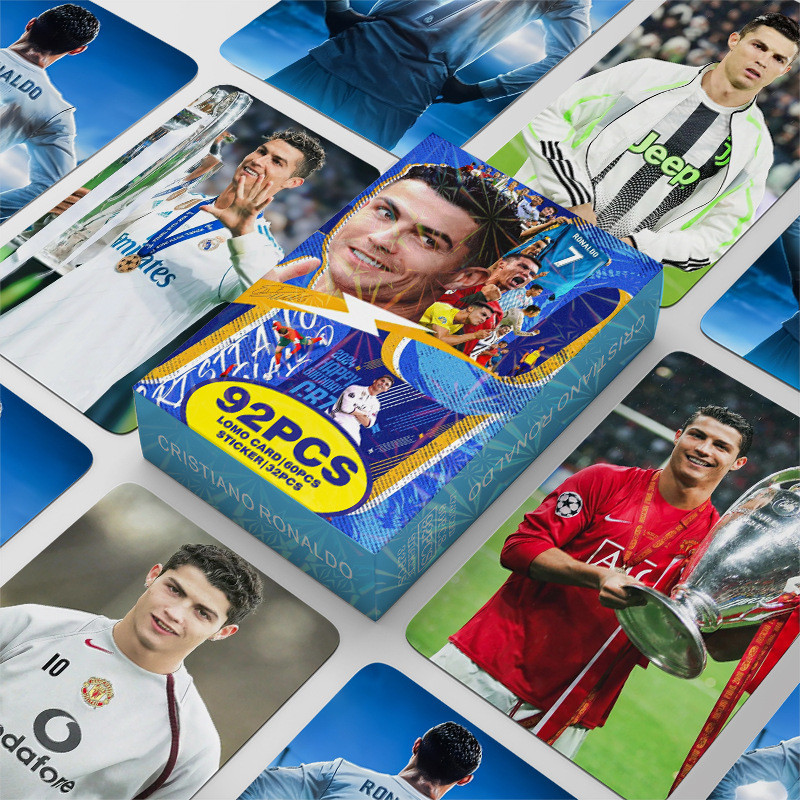 92pcs/box Football Superstar Cristiano Ronaldo Photocards Cristiano ...