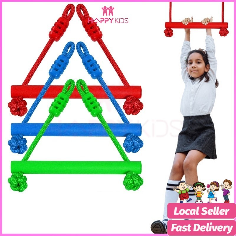 Kids Ninja Monkey Bars Outdoor Play Kit Trapeze Swing Bars Ninja ...