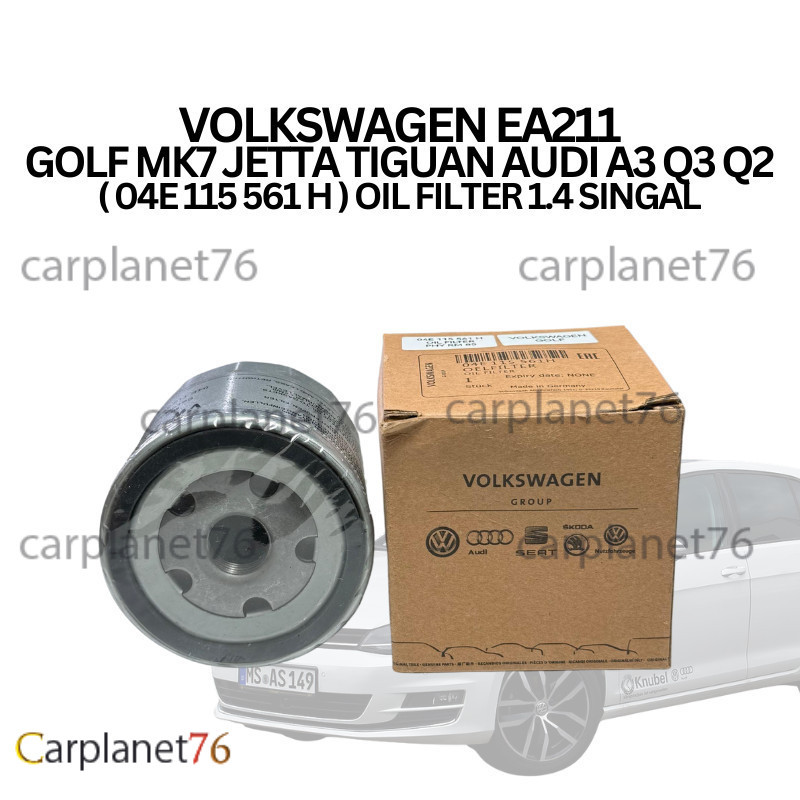 VOLKSWAGEN EA211 GOLF MK7 JETTA TIGUAN AUDI A3 Q3 Q2 ( 04E 115 561 H ) OIL FILTER 1.4 SINGAL ...