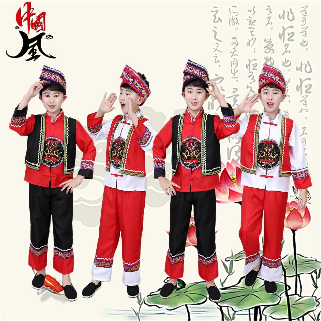 Zhuang National Costume March Sanyao National Costume National Family ...