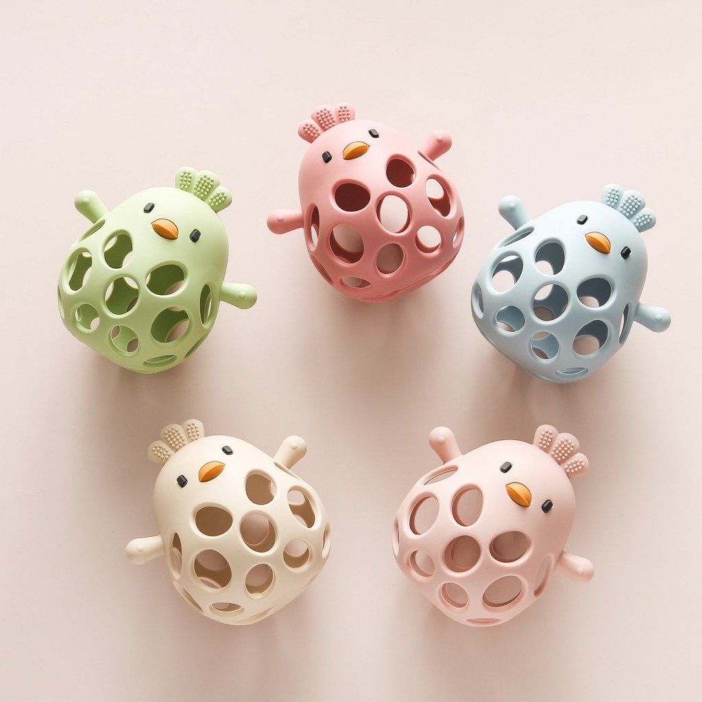 [Ready Stock] Baby Food Grade Silicone Grab Ball Molar Stick 0-3 Years ...