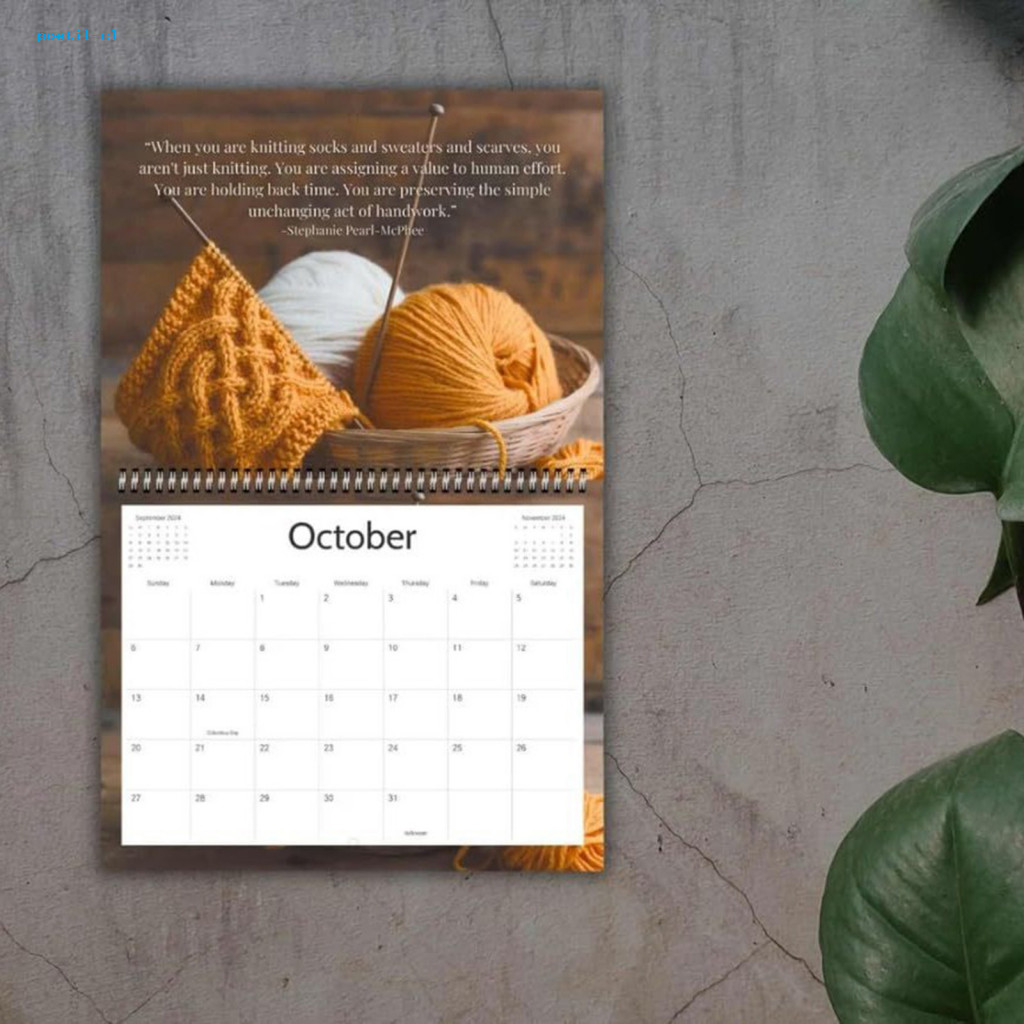 poetil 2025 Monthly Calendar Planner for Knitters Inspirational ...