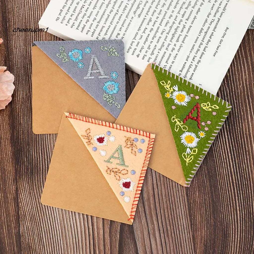 CHEER Handmade Felt Bookmark Eco-friendly Bookmark Hand Embroidery ...