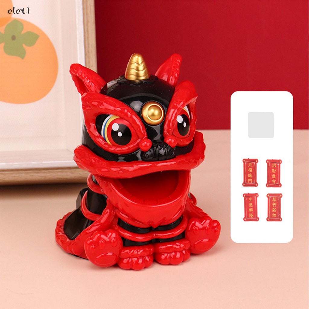 Solar Lion Dance Toy Ornaments Moving Head Dancer Lion Model | Shopee ...