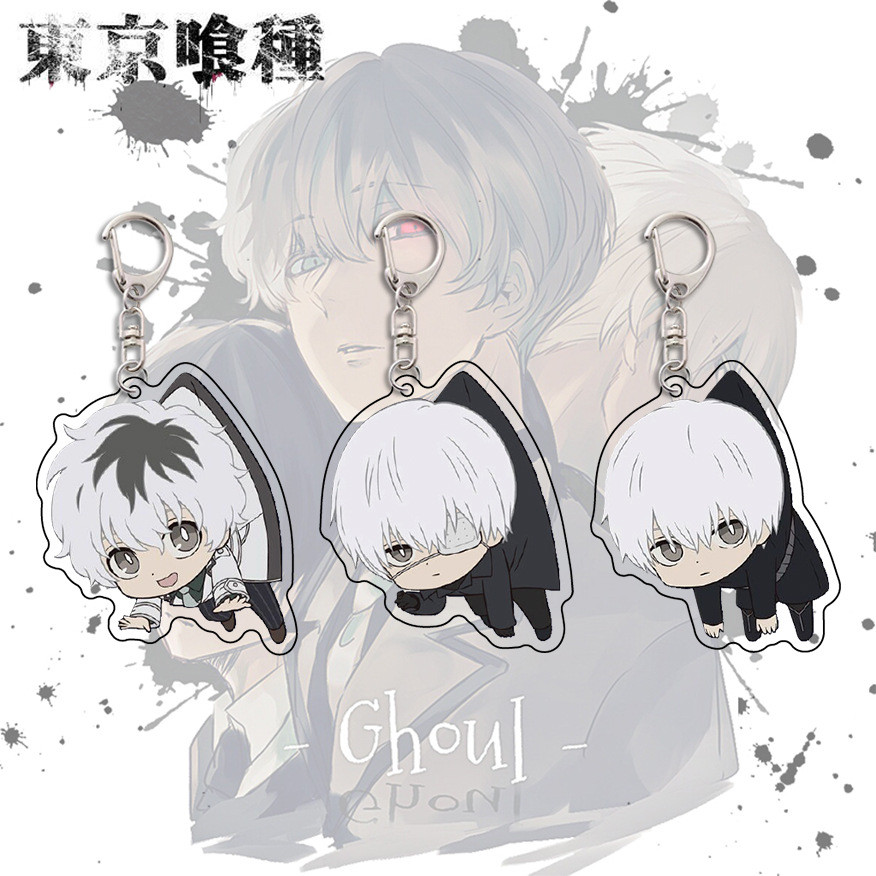 Tokyo Ghoul Anime Keychain Acrylic Kaneki Ken Backpack Pendant Campus ...