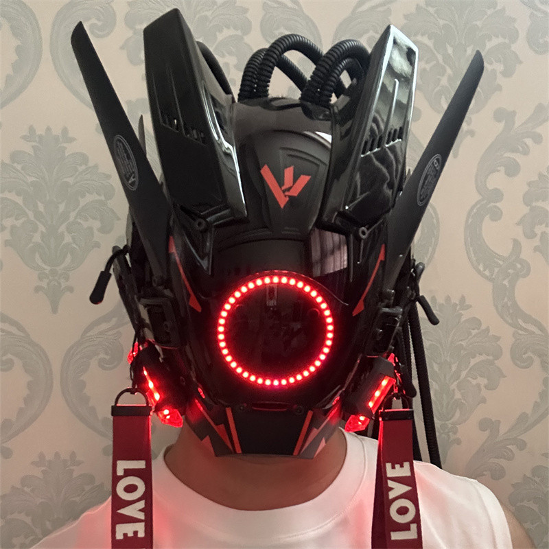 Cyberpunk Mechanical Mask Predator cosplay Mask Functional Style ...
