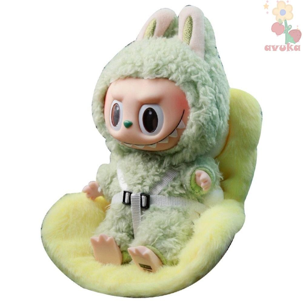 AVUKA Labubu Plush Seat, Car Decoration Safety Chair Doll Safety Seat ...