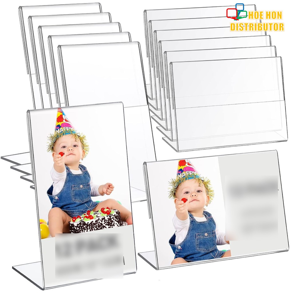 Acrylic Display Stand A4 A5 A6 L Shape Multipurpose Office Desk Name ...