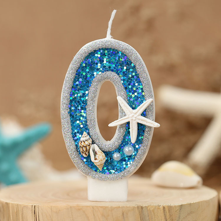 Influencer Birthday Candles Starfish Handmade Creative Number Candles ...