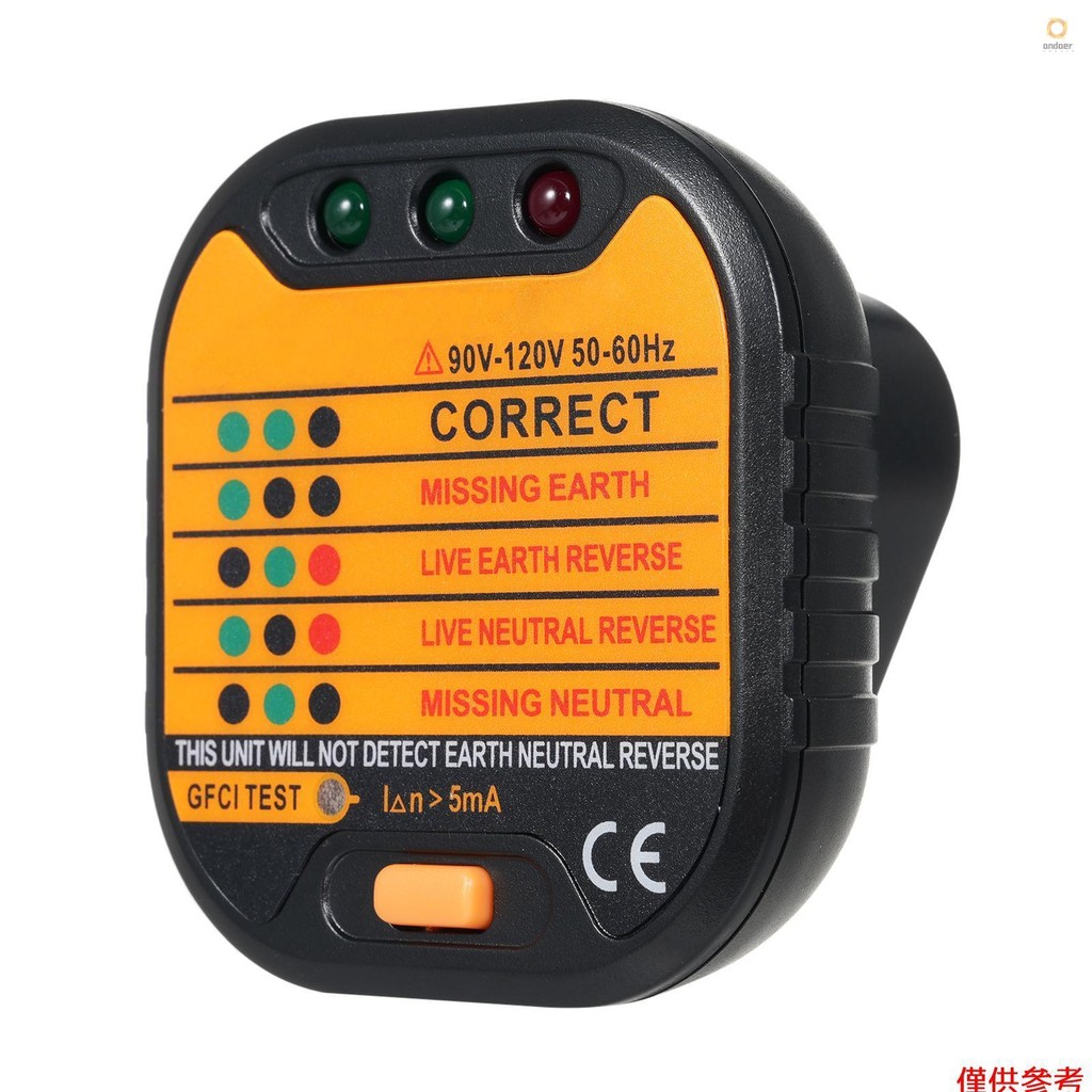 Socket Tester Portable Plug Outlet Circuit Tester Polarity Voltage ...