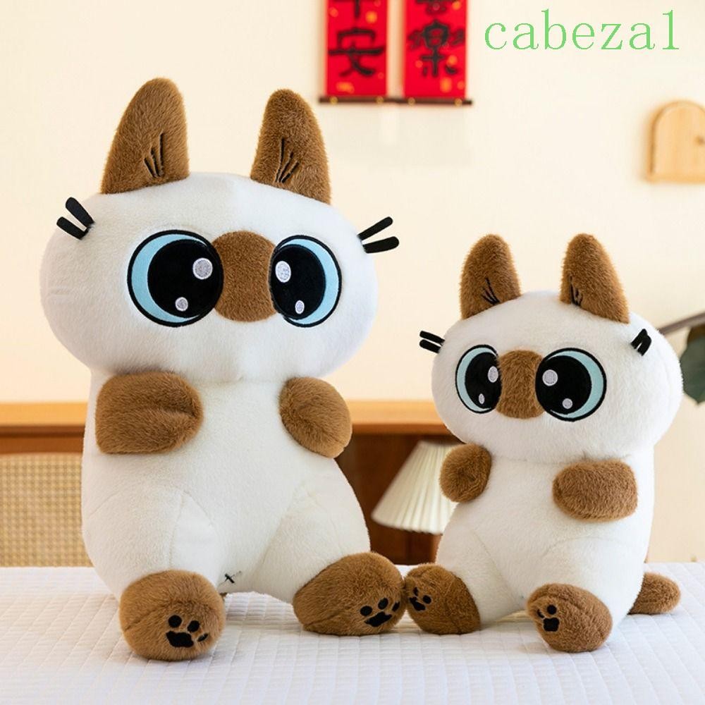 CABEZA Siamese Cat Bean Puree Plush Toys, Simulation Small Cat Small ...