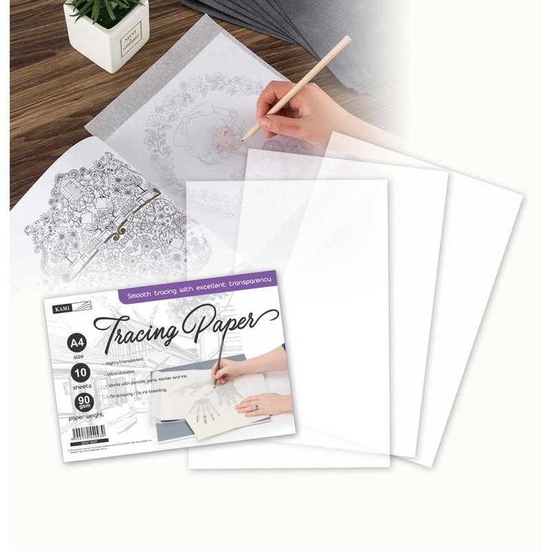 【KAMI】A4 Size tracing paper / 90gsm 10’s (SKUT-910T) | Shopee Malaysia
