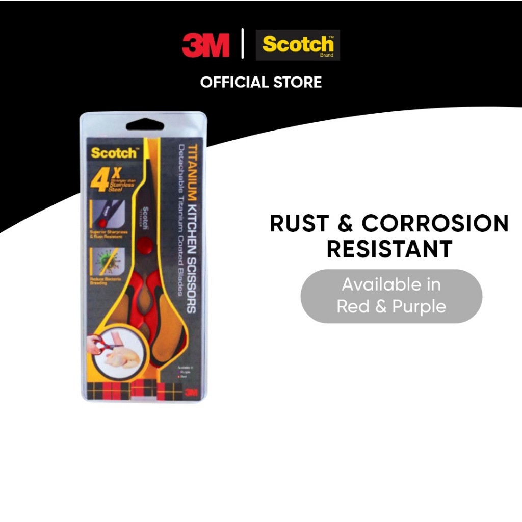 3M™ Scotch™ Titanium Kitchen Scissors, Rust & Corrosion Resistant, For ...
