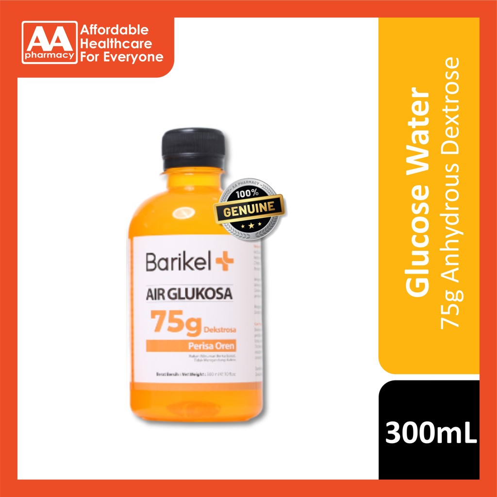 Barikel+ Glucose Water (75g Anhydrous Dextrose) 300mL [Orange Flavour ...