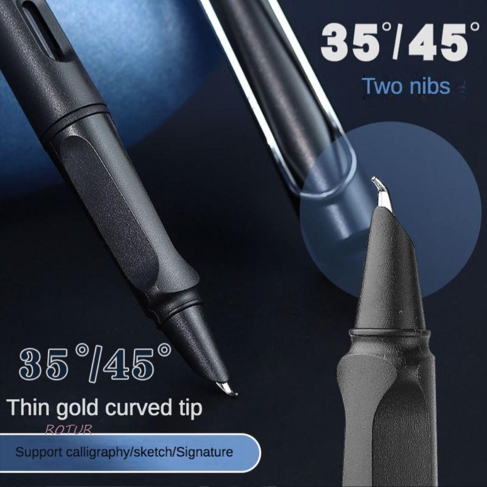 ROTUR Curved Pointed Fountain Pen High Quality Posture Correction 0.7mm ...