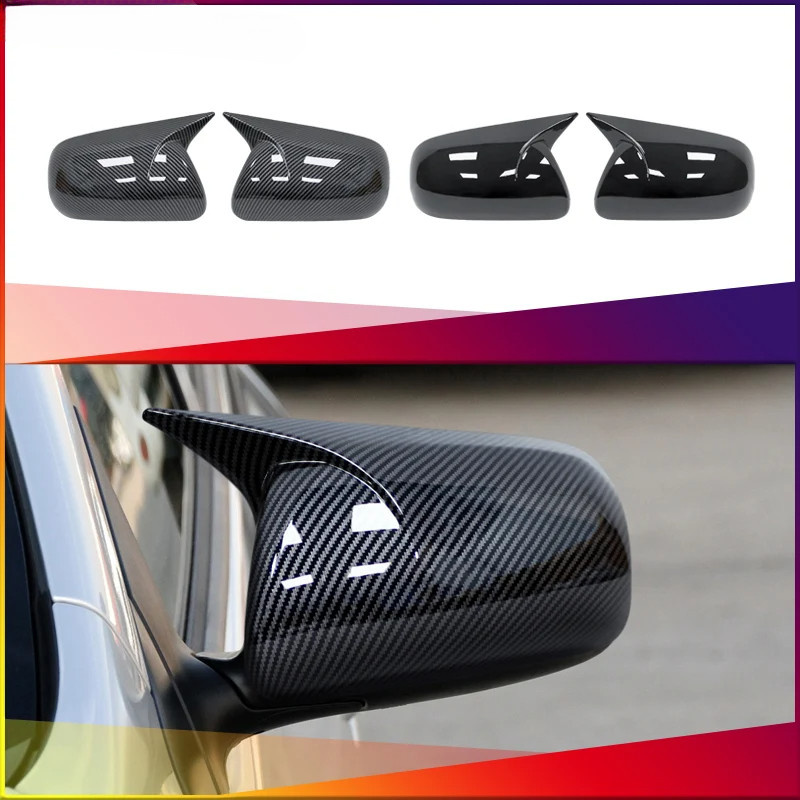 Toyota Yaris 2006-2013 Car Rear View Mirror Covers ABS Carbon Fiber ...