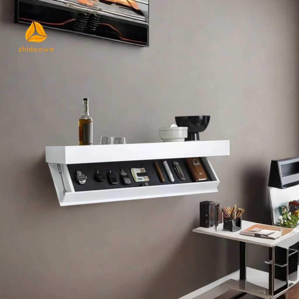 zhidaowe Modern Wall Shelf Secret Compartment Wall Shelf Modern Wall ...