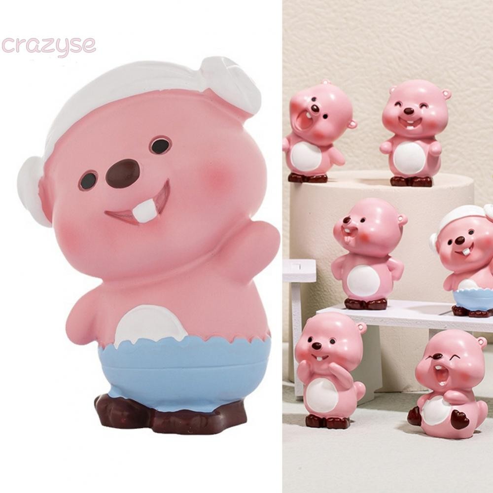 Loopy Cute Pink Little Beaver Second Edition Blind Box Doll for Desktop ...