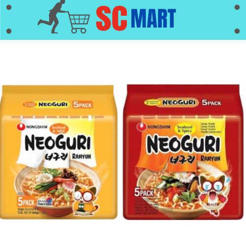 [SC] Nongshim Neoguri 120g*5 packs ( Seafood & Spicy / Seafood & Mild) | Shopee Malaysia
