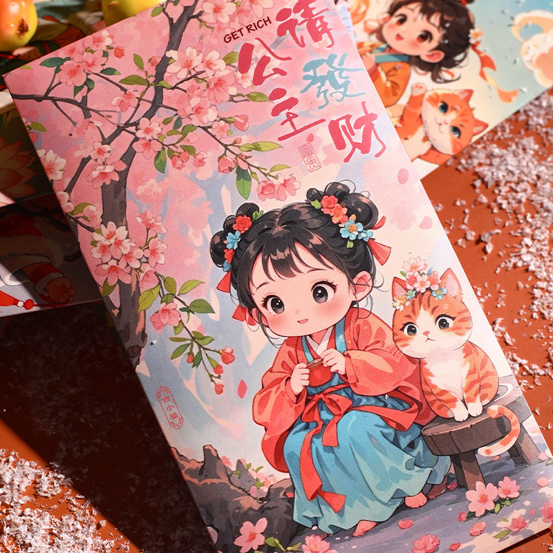 6pcs/pack 2025 CNY Year of The Snake Long Angpao Angpau Angpow Cartoon ...