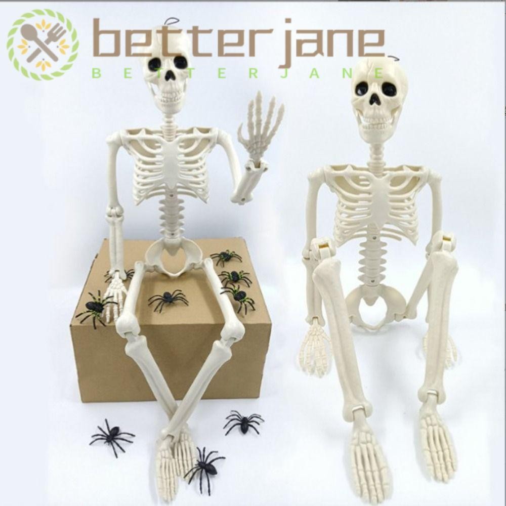 BETTER-JANE Halloween Human Skeleton, DIY Plastic Pumpkin Skull, Scary ...