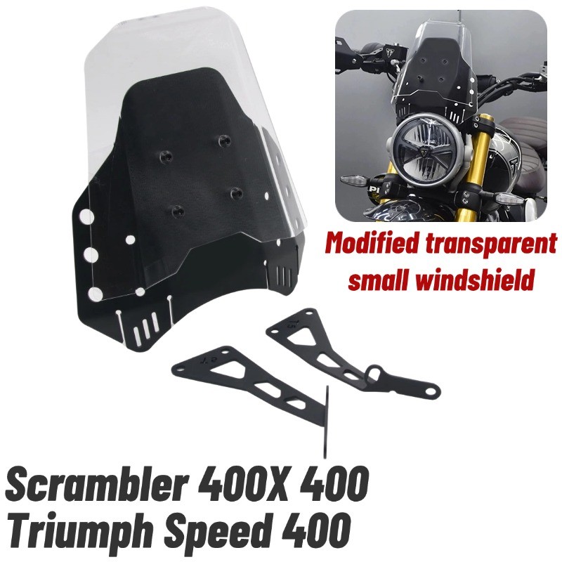 New For Triumph Speed 400 Speed400 Scrambler 400X Modified Windshield ...