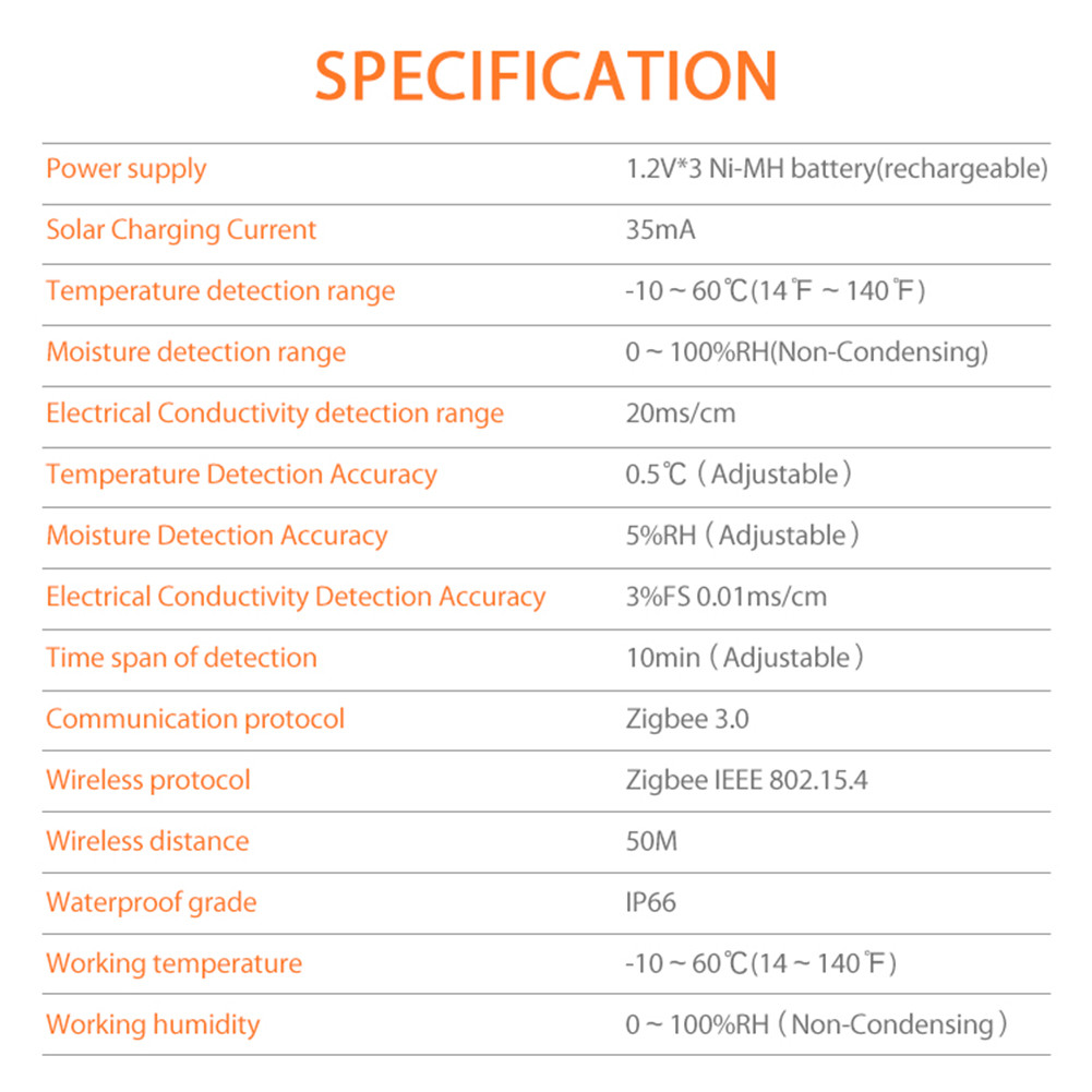 [KidsDreamMall.my] Smart Zigbee Solar Soil Sensor Wireless Soil Tester ...