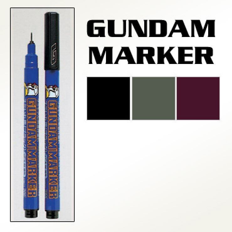 GUNDAM MARKER Ultra Thin Pen Point for Panel Lining (3 COLORS) gm01 ...